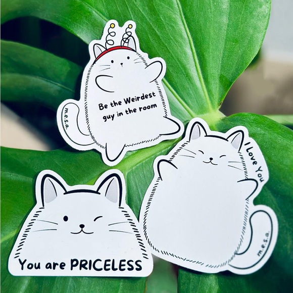 M.E.S.A. | Design | Fluffy Cat Collection Waterproof Vinyl Sticker Pack ...